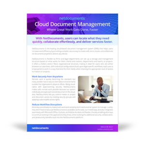 About the NetDocuments Platform [Product Brochure]